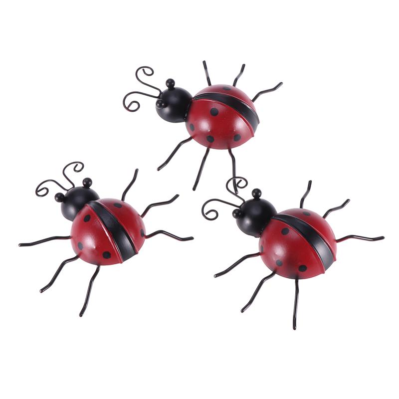 3pcs Iron Ladybug Metal Animal Hanging Wall Art Ha... – Grandado