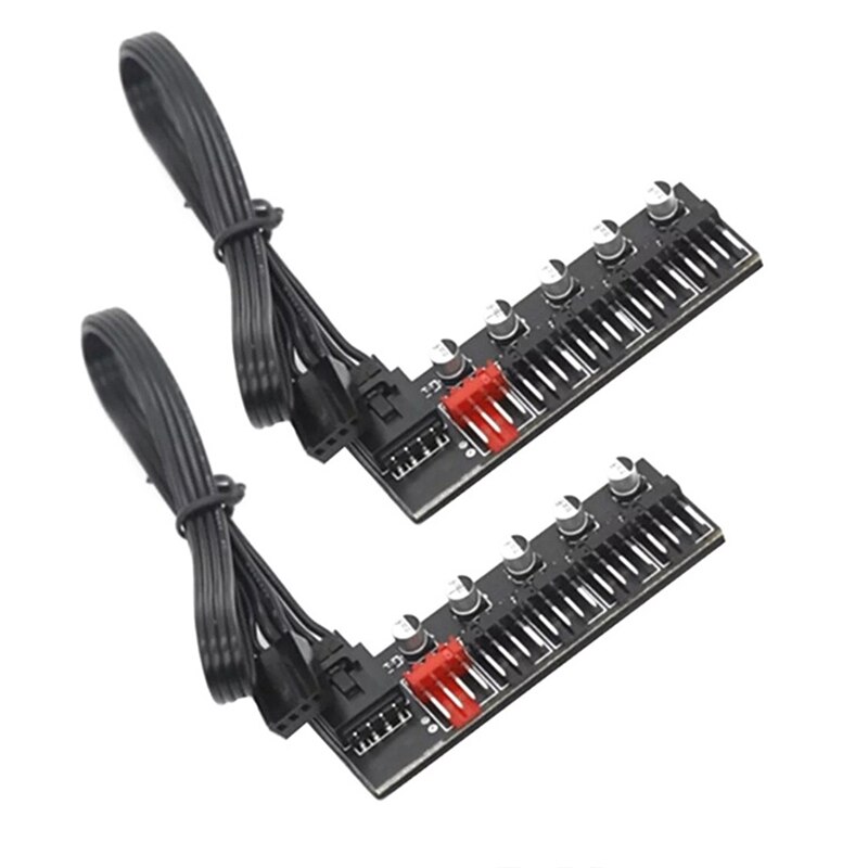 2Pcs 5 Port PC Fan Hub Splitter Speed Controller A... – Grandado