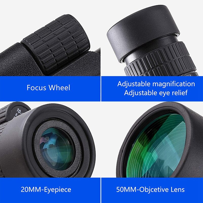 Luxun Zoom 10-30x50 Monocular High Powerful Bak4 P... – Grandado