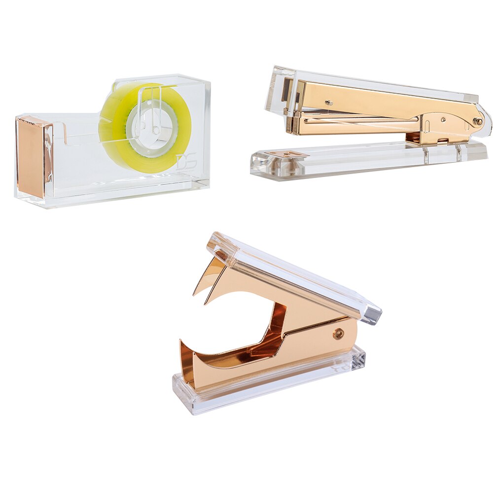 Acrylic Gold Stapler Bundle: 1) Stapler 1) Staple ... – Grandado