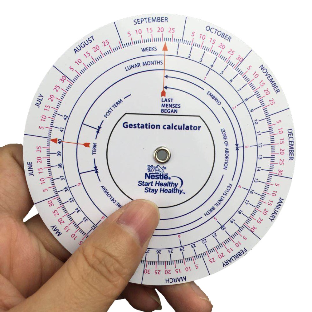Gestation Calculator Wheel Pregnancy Goniometer Expected Date Of Birth