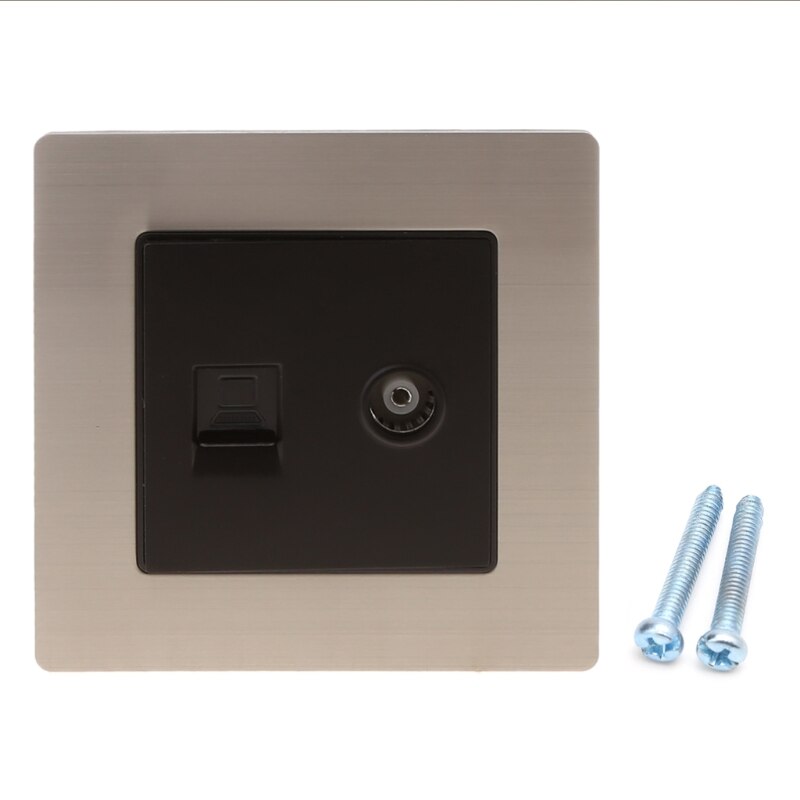 RJ45 Wall Internet Socket With TV Outlet Stainless... – Vicedeal