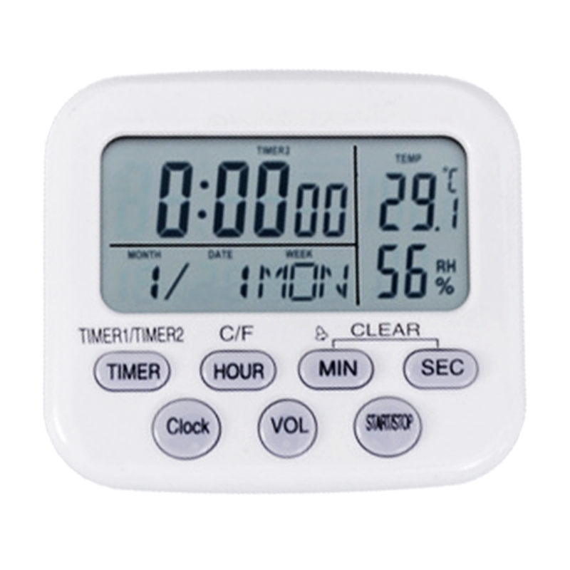 Digital Alarm Clock Timer Temperature Guage Hygrom... – Vicedeal