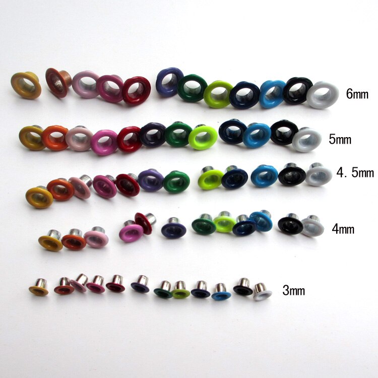 300pcs 5mm Eyelet Random Mixed 10 Color Metal eyel... – Grandado