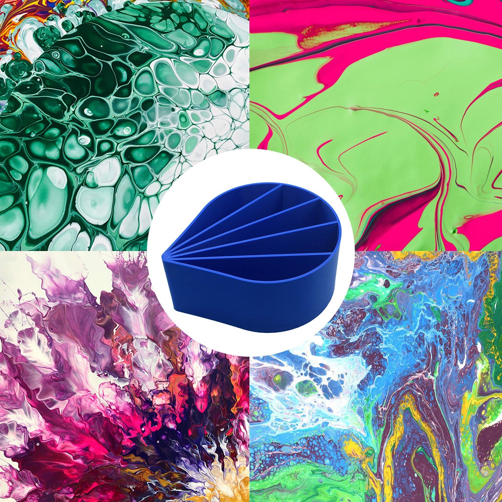 12oz Acrylic Pour Cup 5 Channels Paint Pouring Spl... – Vicedeal
