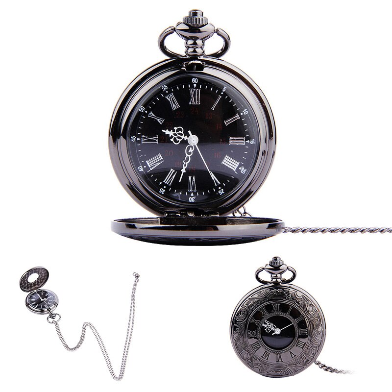 Reloj de bolsillo con cadena Vintage números roman... – Grandado