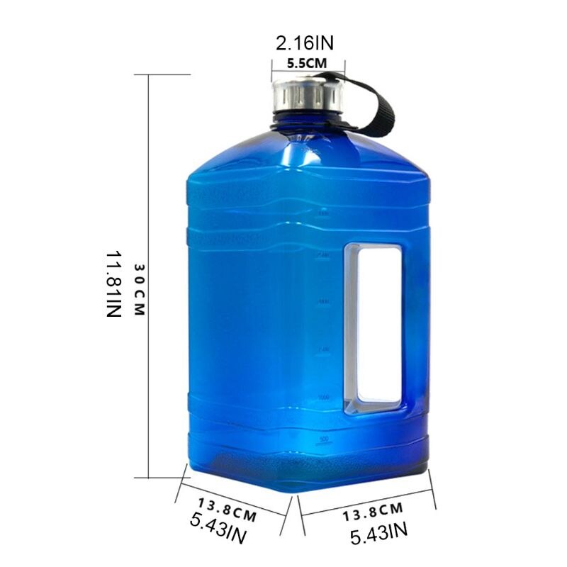 3.8L Large Capacity Sports Water Bottle with Handl... – Grandado