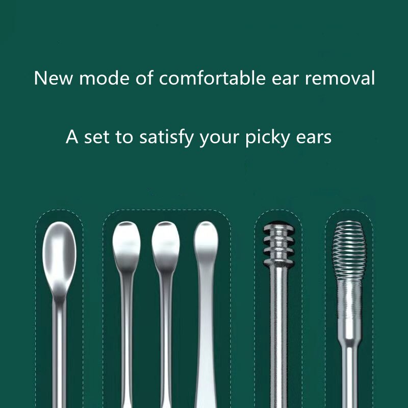 Limpiador de oídos de acero inoxidable, cuchara es... – Grandado