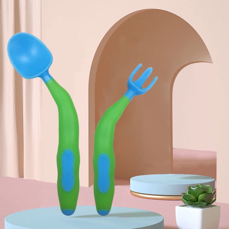 Tenedor trenzado para bebé, cuchara de ejercicio d... – Grandado