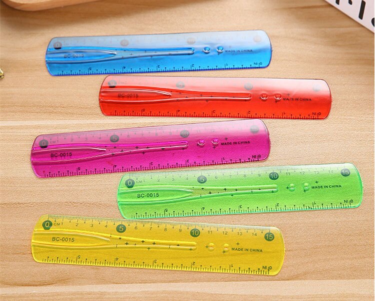 1PC 15cm Multicolour Soft Straight Ruler Student F... – Vicedeal