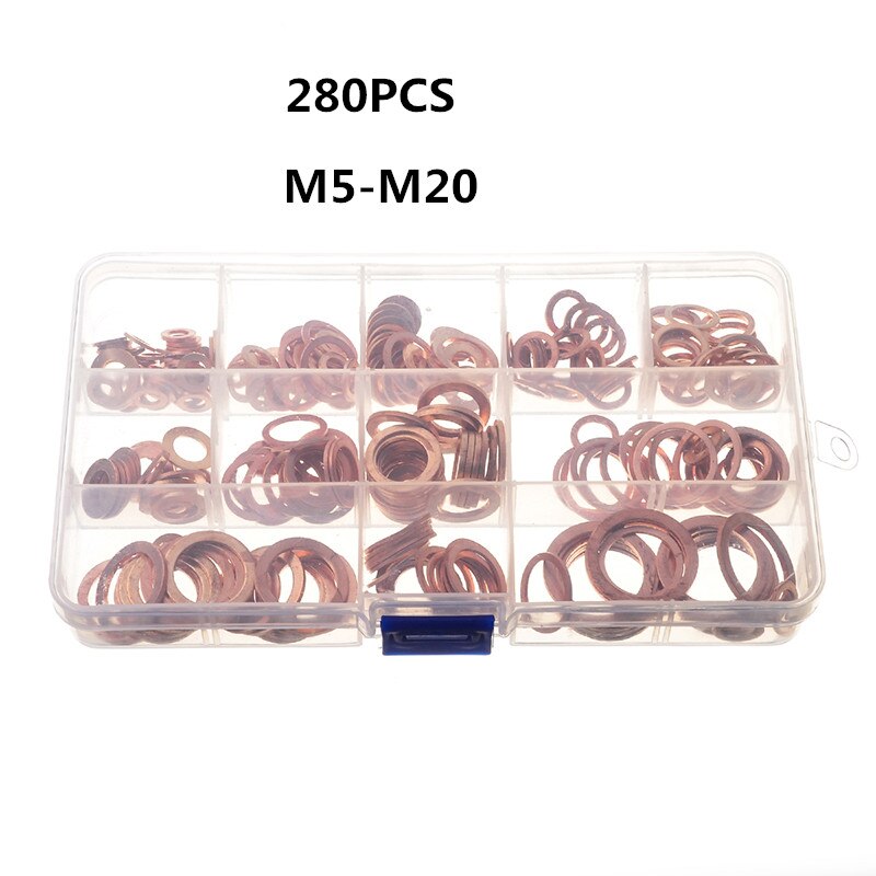ZENHOSIT 280PCS Solid Copper Plain Washers Sealing... – Vicedeal