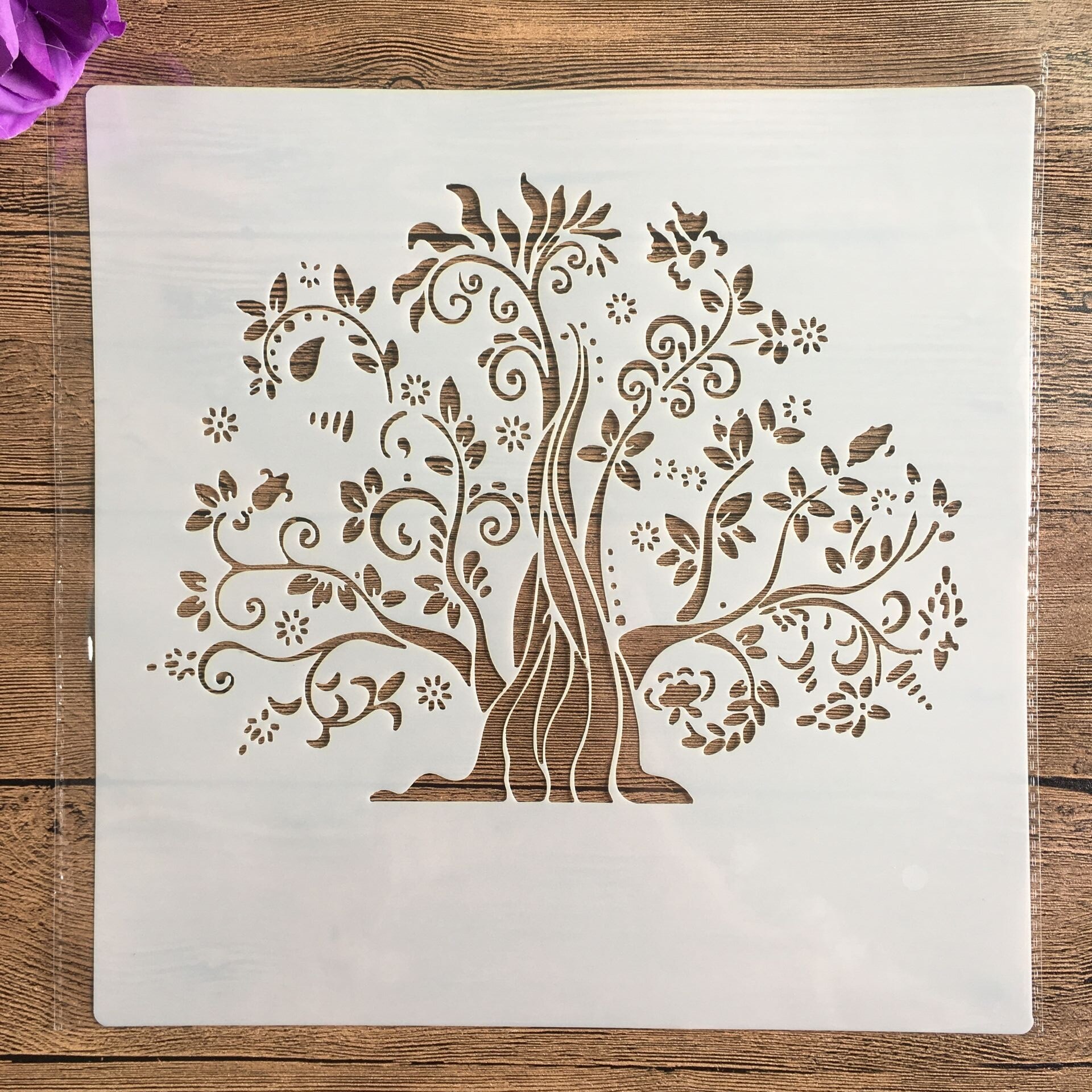 30 * 30cm mandala tree diy stencils wall painting ... – Vicedeal
