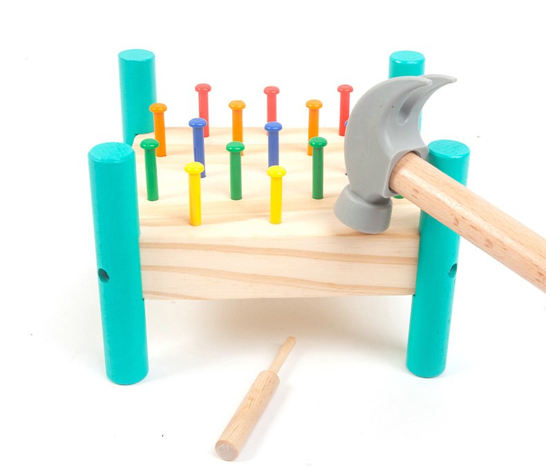 Nail Knocking Game Wood Children's Early Enlig... – Grandado