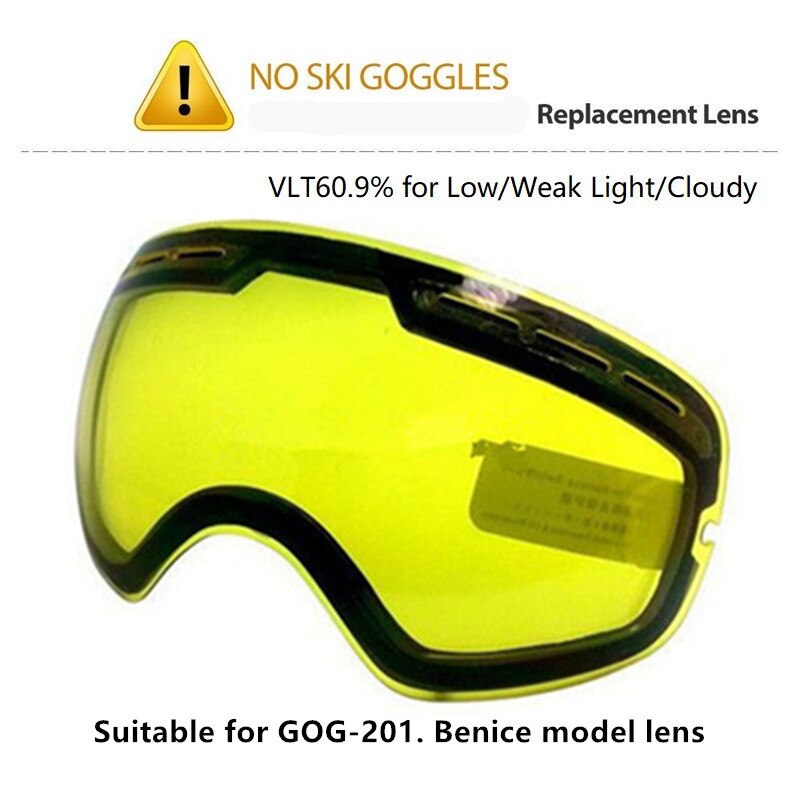 Original Brightening Lens Snowboard Goggles Lens Y... – Vicedeal