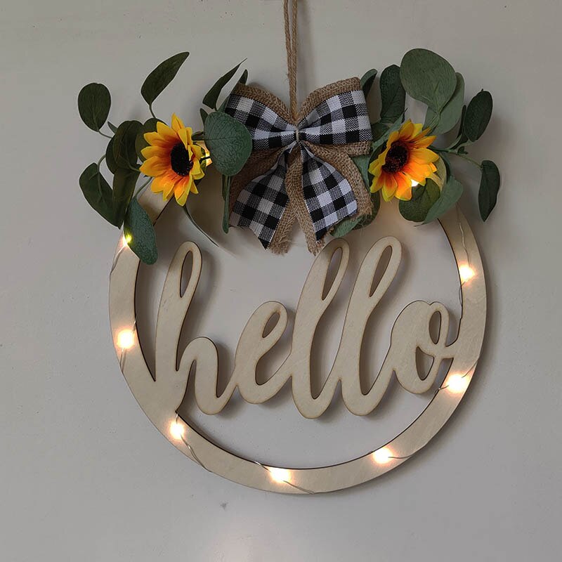 artificial LED spring Summer door decoration hello... – Vicedeal