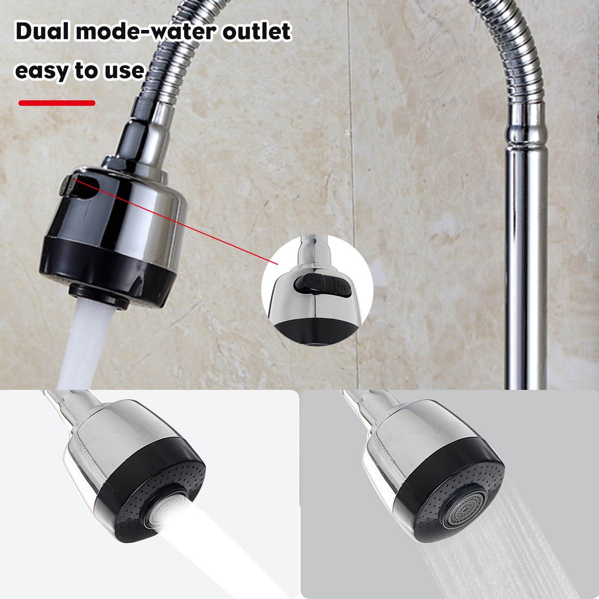Dual Water Outlet Mode 360 Degree Rotation Kitchen... – Grandado