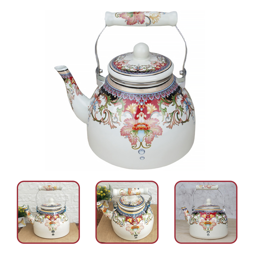 Enamel Teapot Decorative Enamel Tea Pot Heat Tempe... – Vicedeal