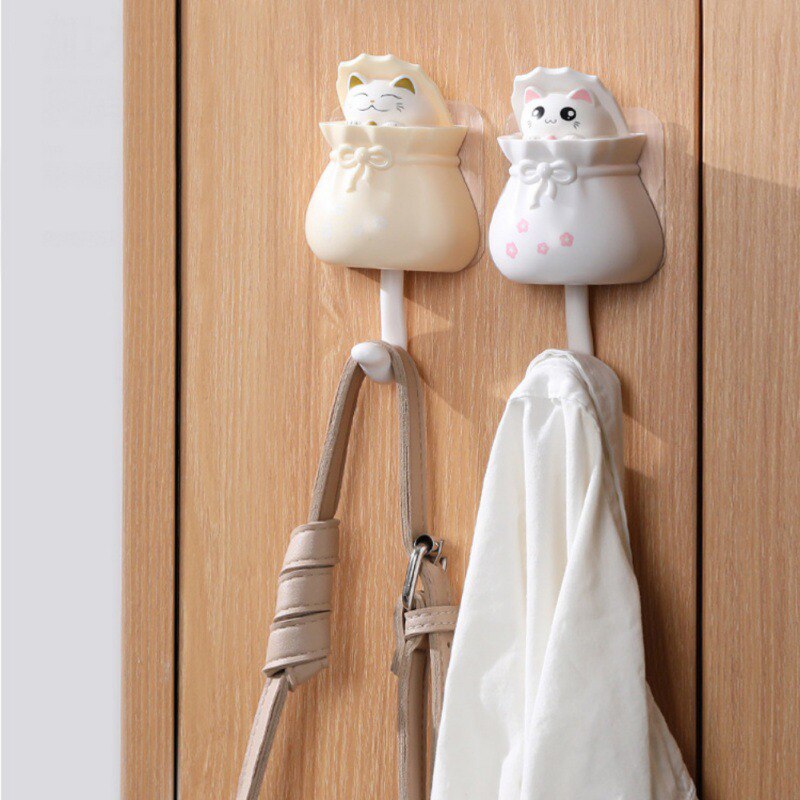 Grabbelton Lucky Cat Leuke Haak Gratis Punch Muur ... – Vicedeal