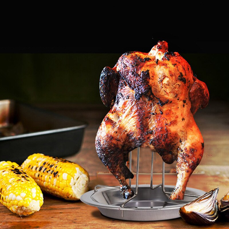 Stainless Steel Upright Chicken Roaster Rack With ... – Grandado