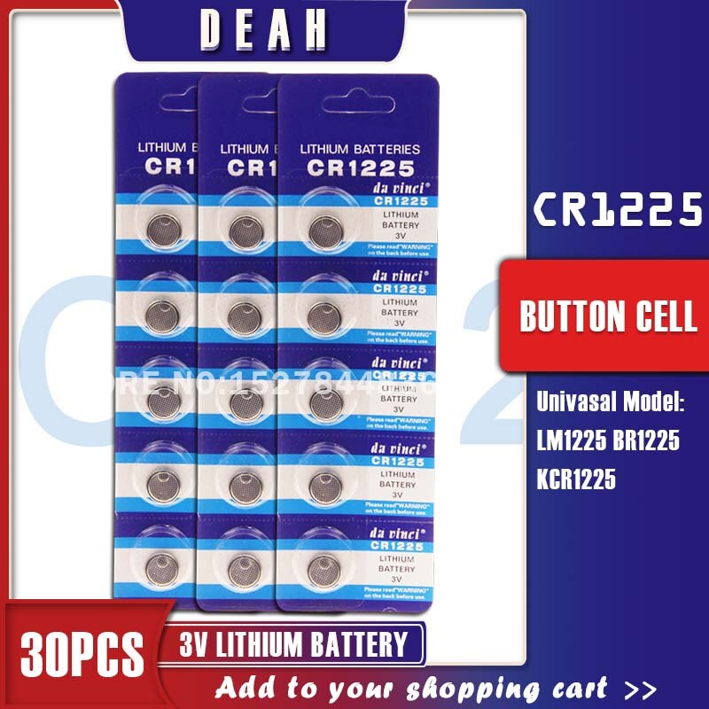 30Pcs CR1225 3V Lithium Cell Coin Batterij Cr 1225... – Vicedeal