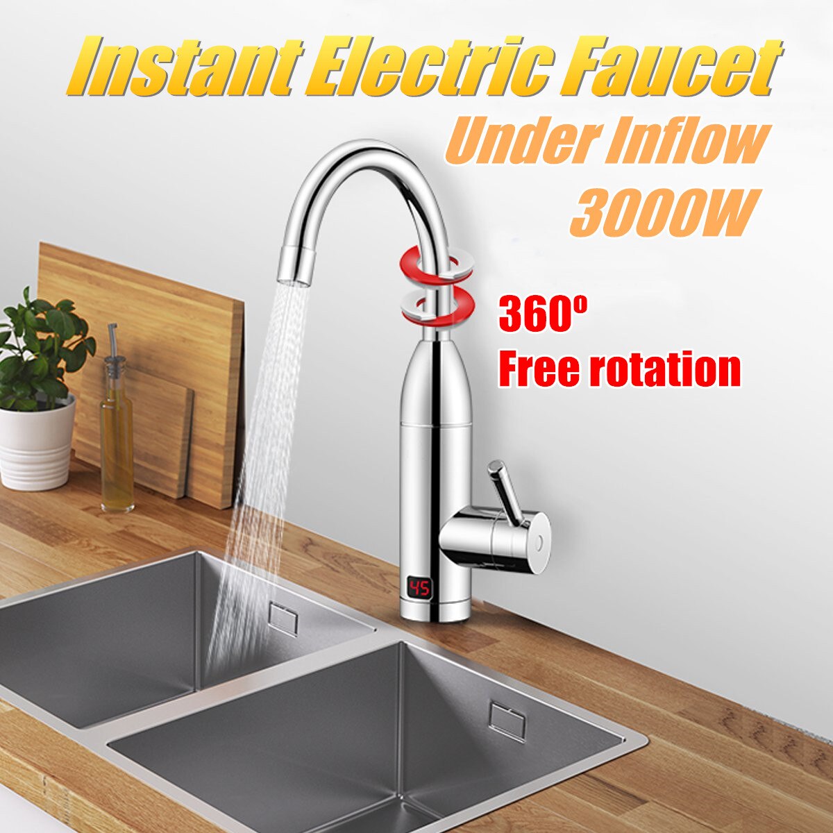 3000W Instant Electric Faucet Tap Water Heater Sta... – Grandado