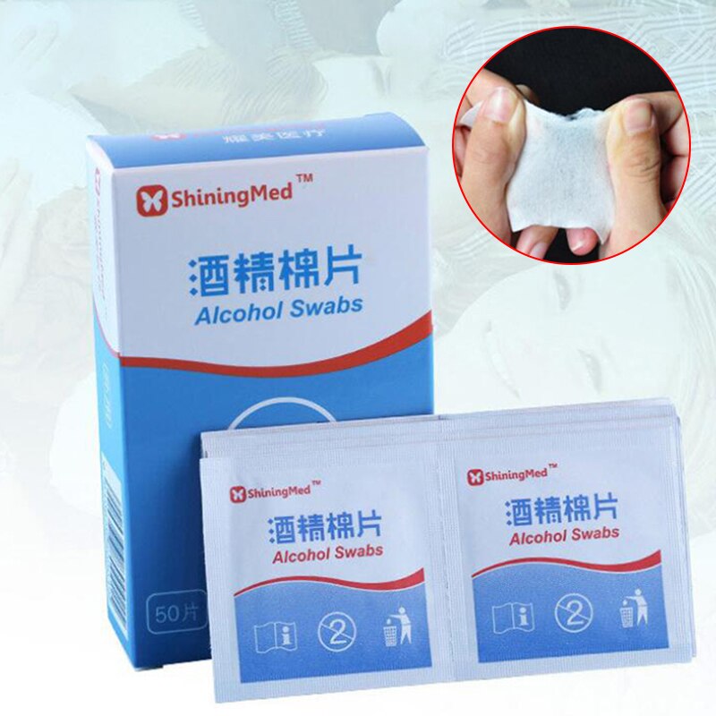 50 Pcs/box Alcohol Wipe Pad Swab Sachet Anti Tool ... – Grandado