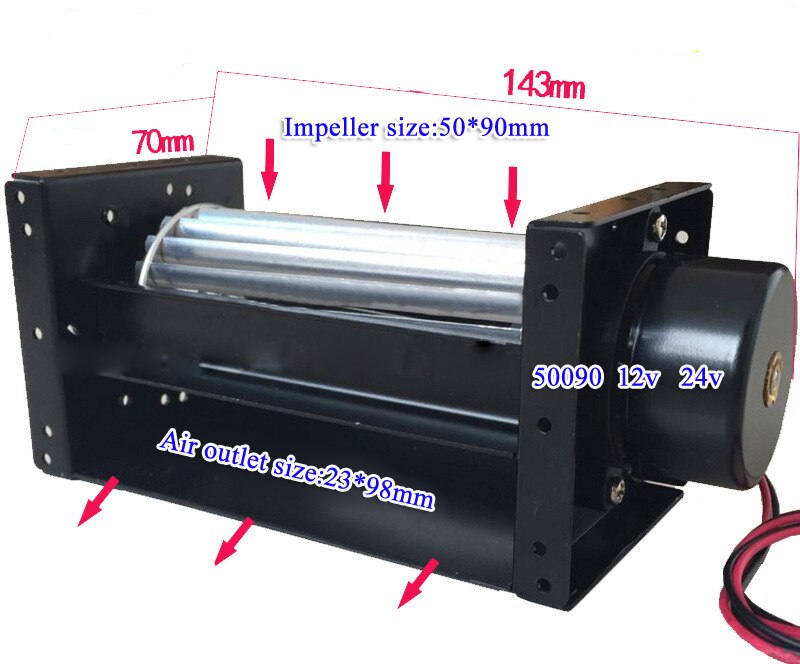 50090 50120 50190 DC12V 24V Drum type cross flow f... – Vicedeal