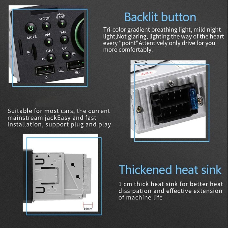Reproductor de música MP5 para coche, Radio de coc... – Grandado