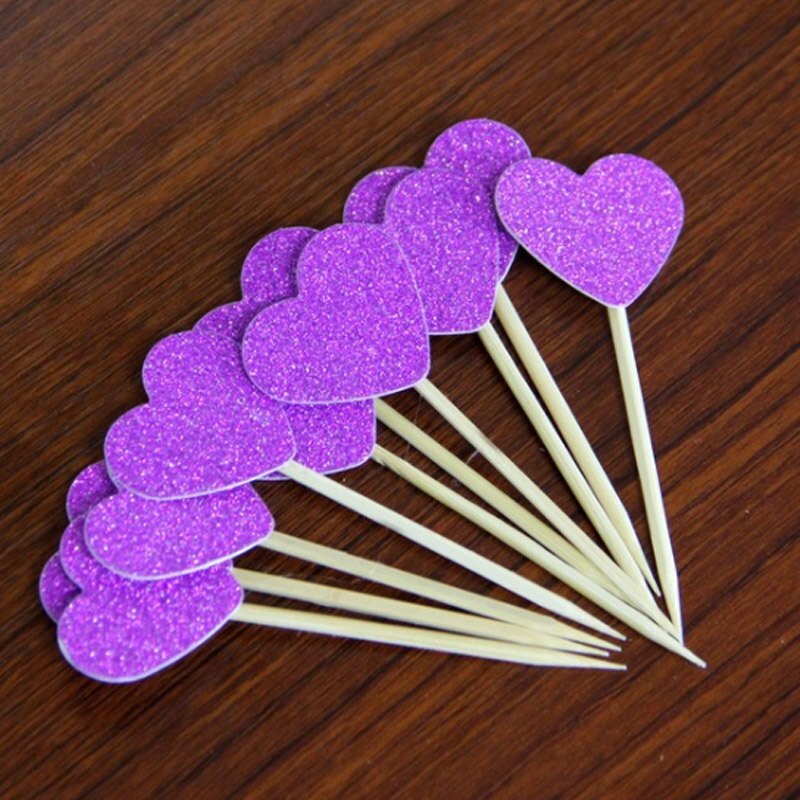 10 unids/lote corazón amor cumpleaños Cupcake Topp... – Grandado
