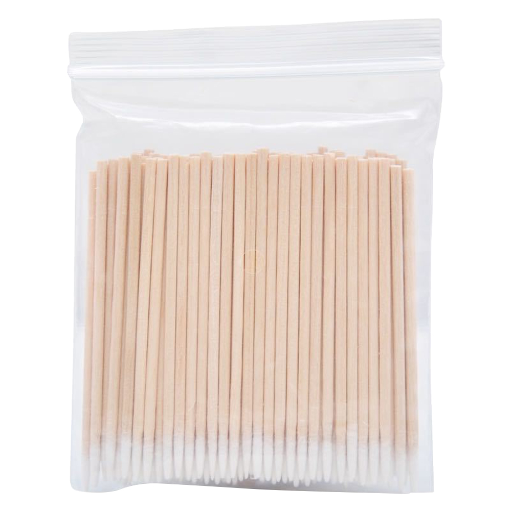100Pcs Wood Cotton Swab Manicure Clean Sticks Buds... – Grandado