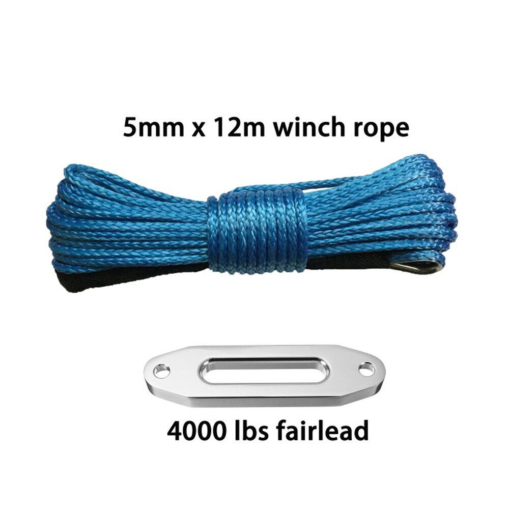 5mm * 12m winch rope with 4000lbs aluminum winch f... – Vicedeal