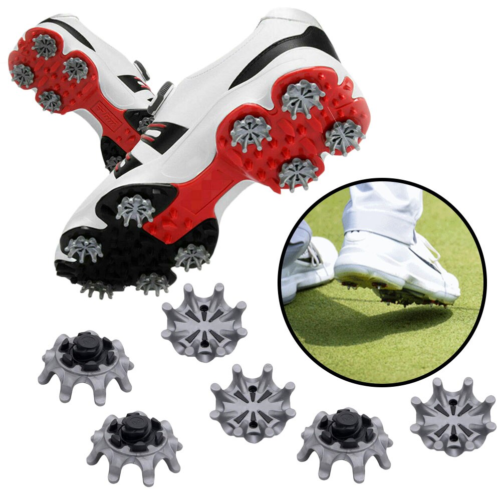 28pcs Golf Shoe Spikes Silver&Black Stinger Thread... – Grandado