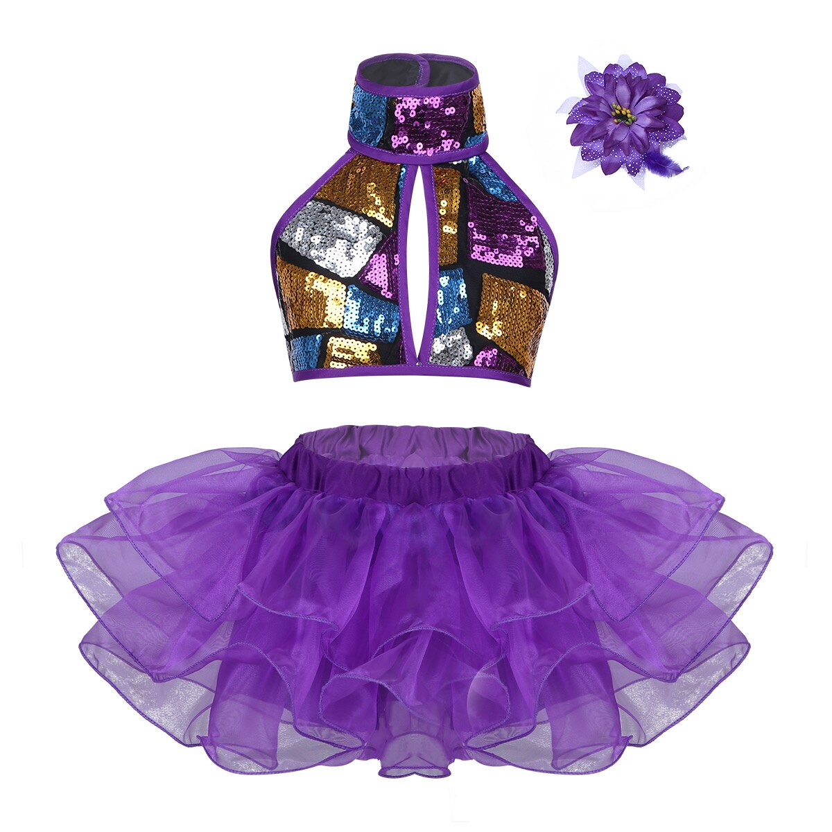 Kids Girls Sequins Ballet Tutu Dress Leotard Stage... – Vicedeal