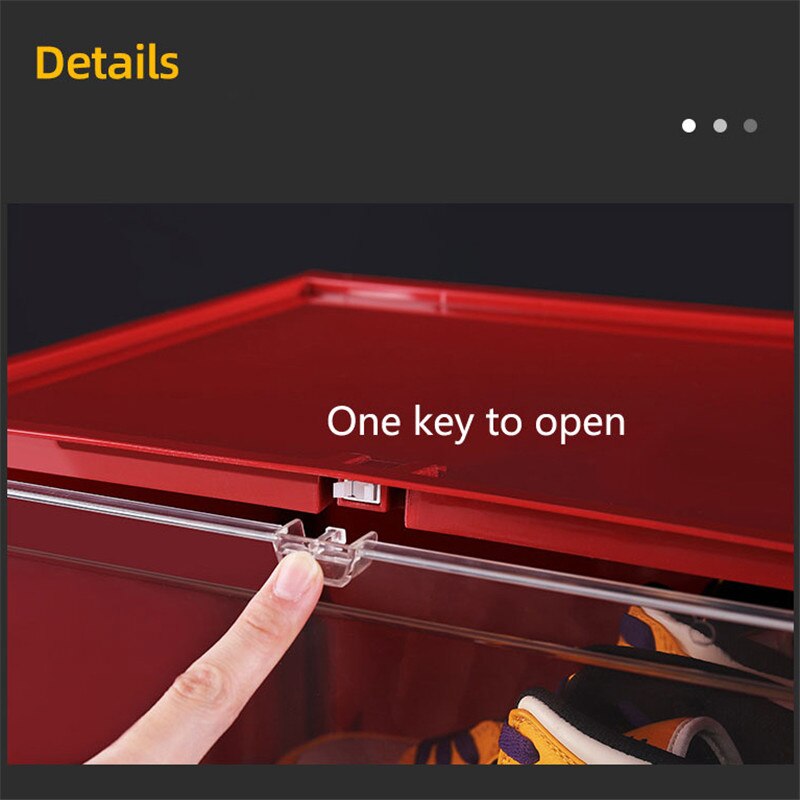 Sneakers Box Sliding Plastic Shoes Box Stackable D... – Grandado