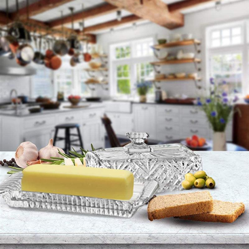 Rectangular Glass Butter Plate With Lid Tableware ... – Grandado