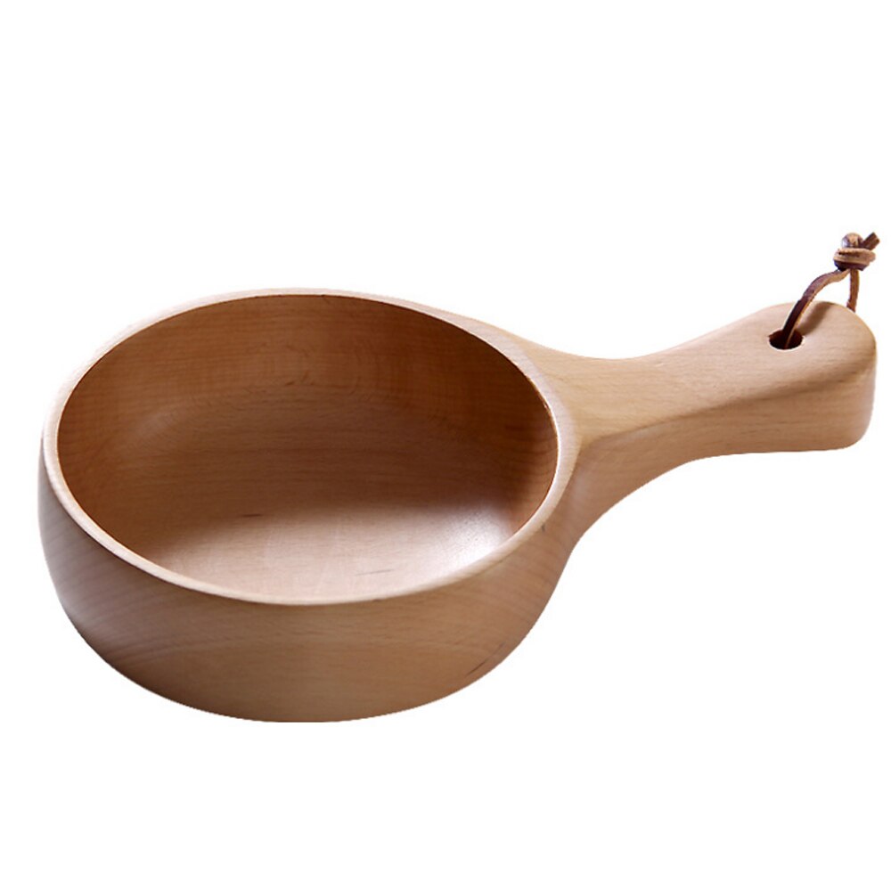 Wooden single handle wooden bowl household kimchi ... – Grandado