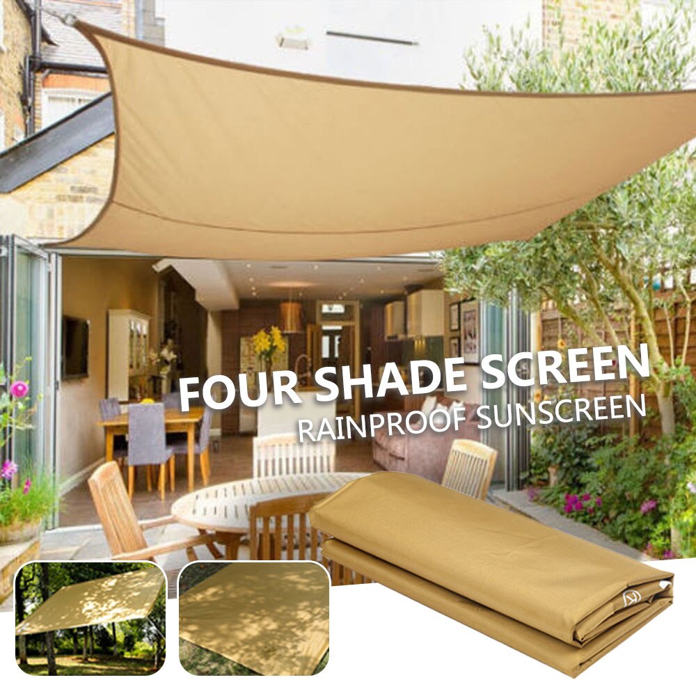SOLEDI Shade Sail Waterproof Sun Shade Square Rectangle Camping Cloth ...