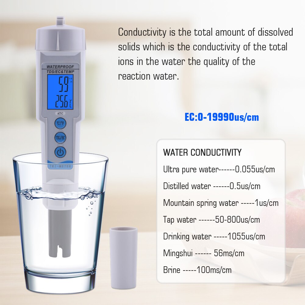 Yieryi EC Meter Digital Water TDS Meter Filter Aut... – Grandado