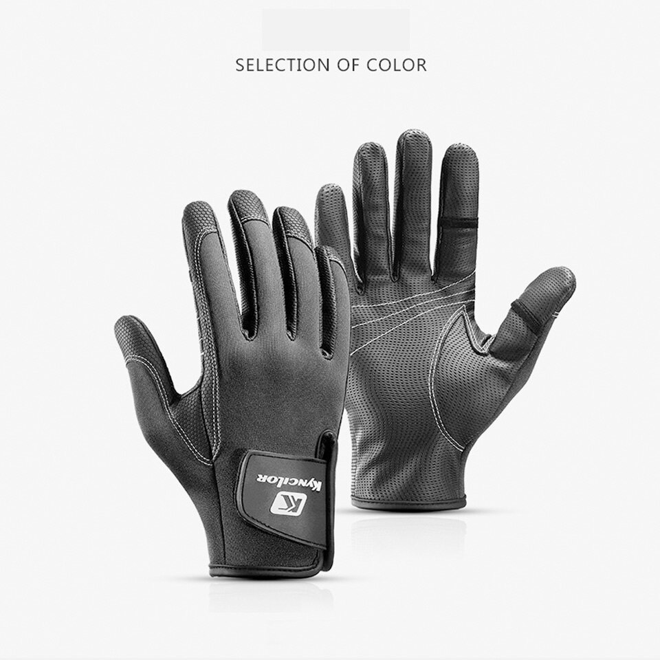 leather Fishing Gloves iron plate skid-proof glove... – Vicedeal