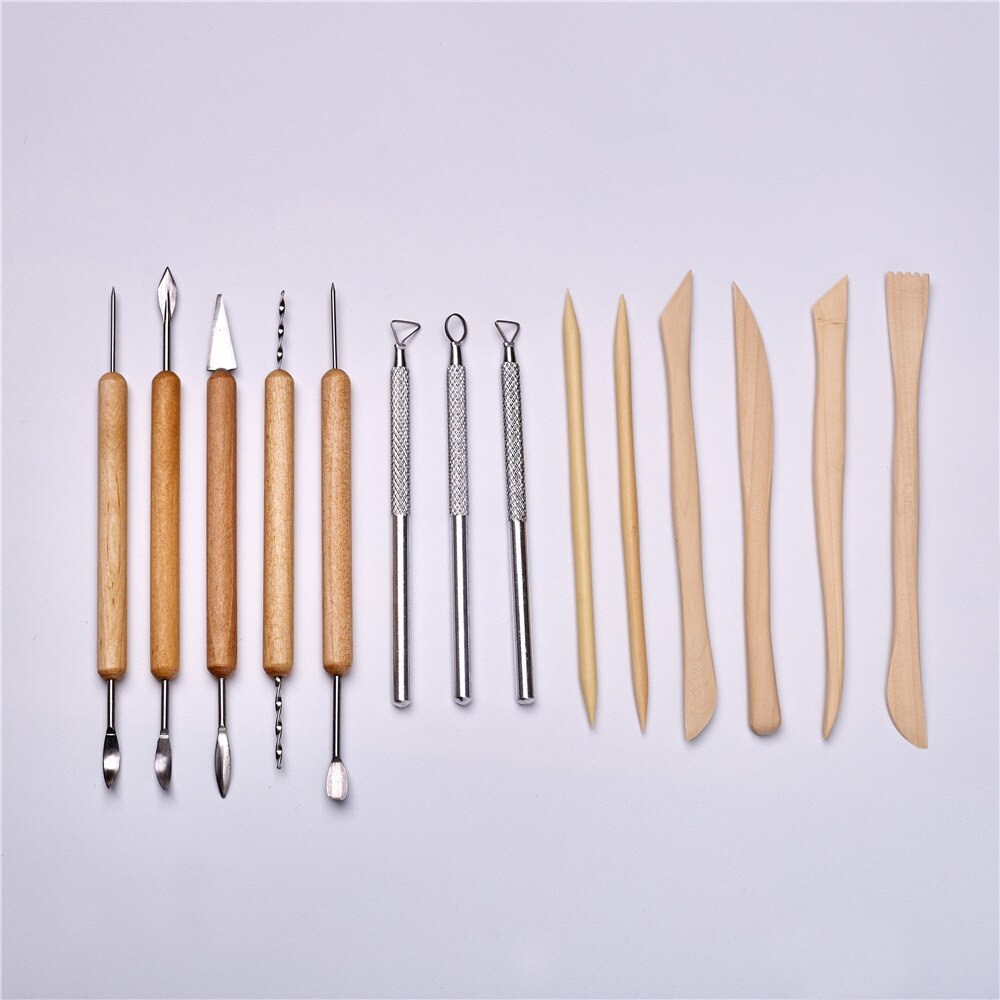 14Pcs Clay Pottery Ceramic Sculpting Tools Wooden ... – Grandado