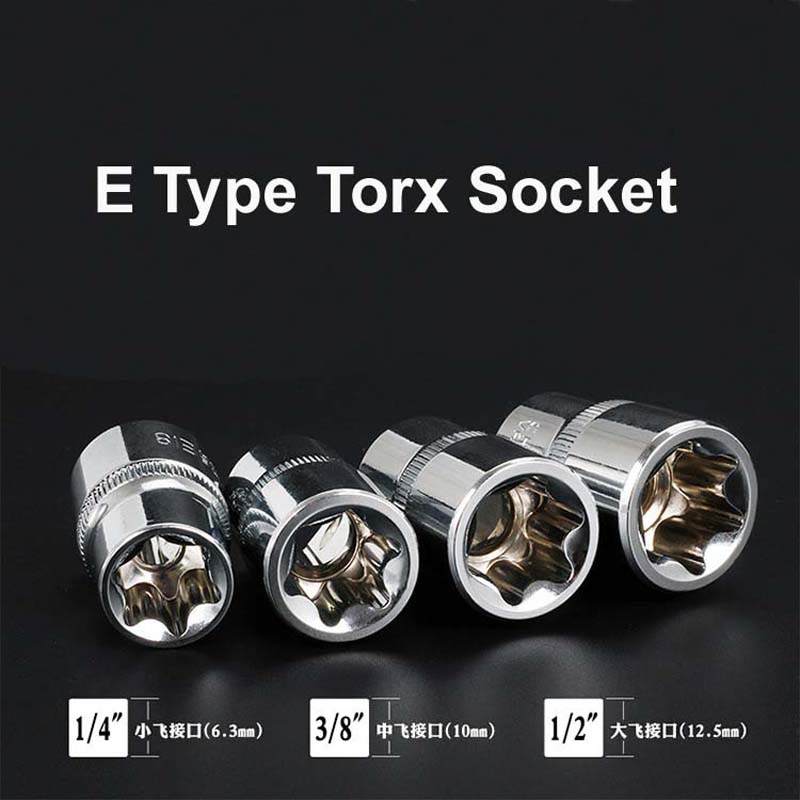 14 PCS 1/4 "3/8" 1/2 "Torx Star Socket Set Vro E T... – Vicedeal