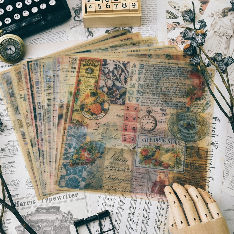 YPP CRAFT Vintage Pattern Vellum Paper For Scrapbo... – Vicedeal