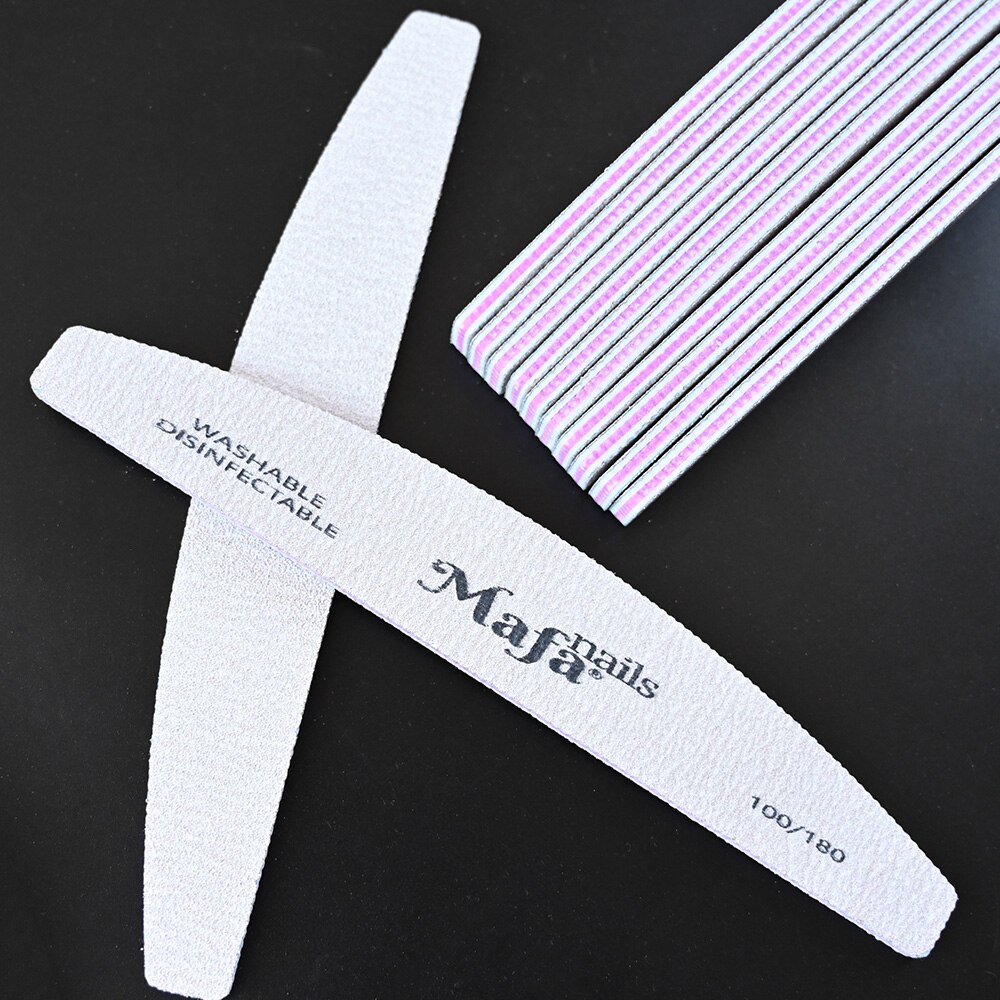 5/10Pcs Half Moon Nagelvijl 100/180 Schuurpapier S... – Grandado