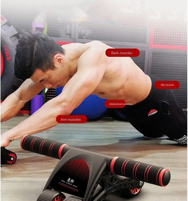 ABS Abdominal Wheel 4 Wheels Exercise Equipment Ab... – Grandado