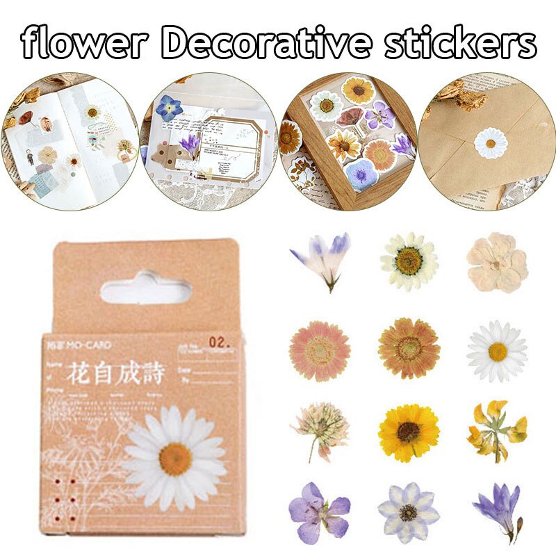 46 pcs/set Autumn Flower Sticker Diy Scrapbooking ... – Grandado