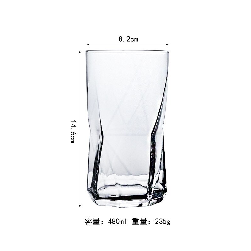Nordic minimalist geometric cup home glass water g... – Grandado