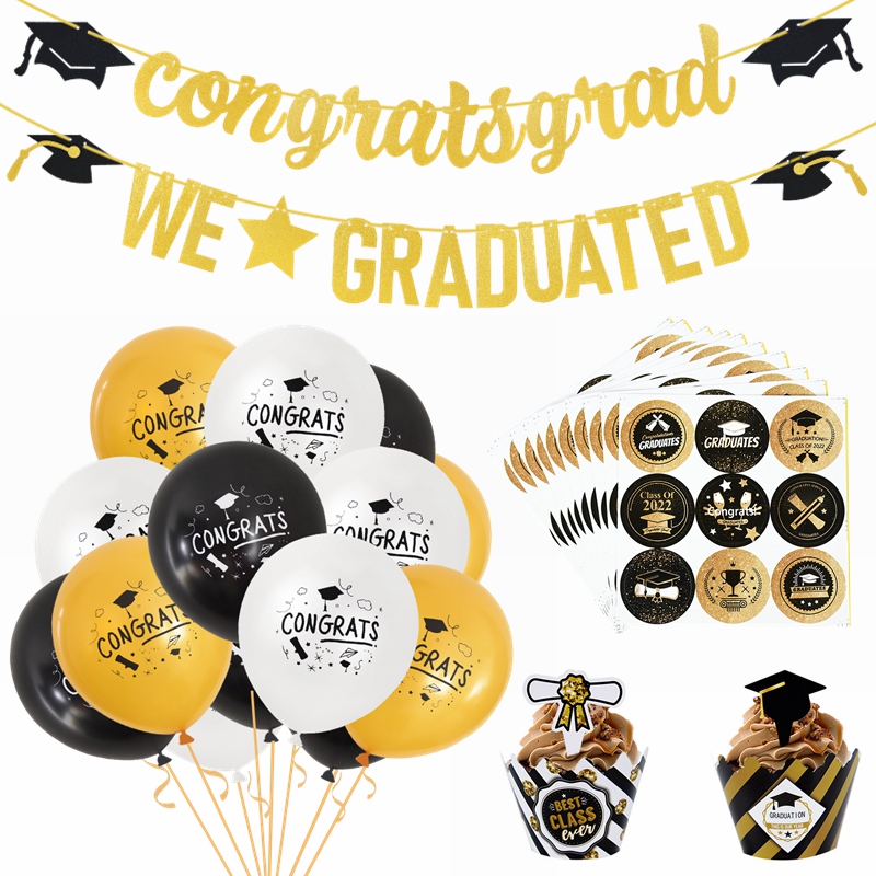 Graduation Balloons Congrats Grad Paper Garland Ba... – Vicedeal