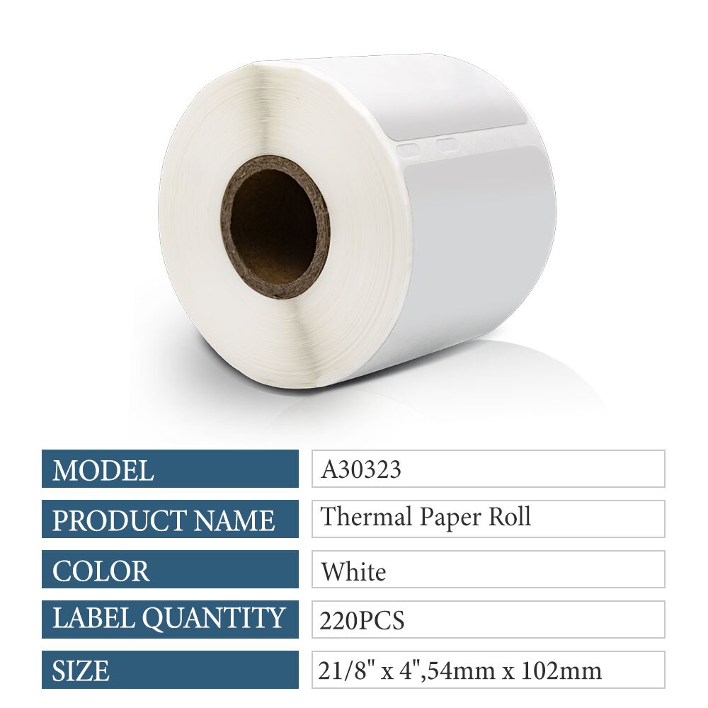 1Roll/220 Stuks 30323 Standaard Thermische Etikett... – Grandado