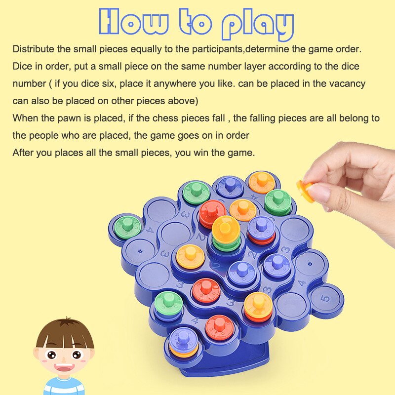 toy topple game for kids play table game made in C... – Vicedeal