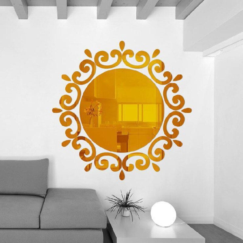 Retro 3D Acryl Spiegel Sticker Diy Muursticker Wc ... – Grandado